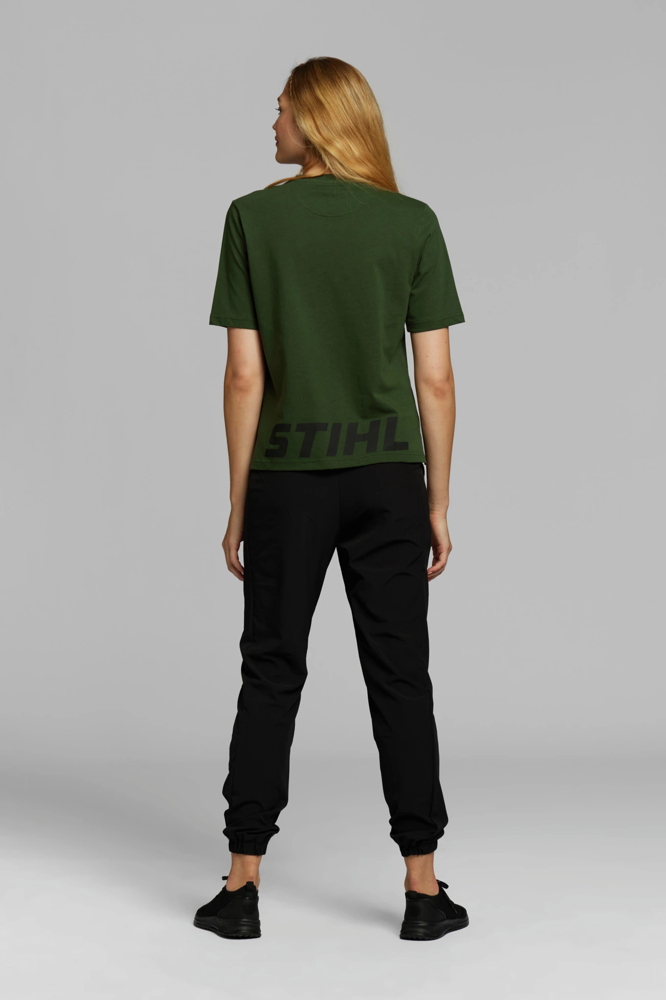 T-shirt SZ M Women LOGO BACK Green - Geoponic